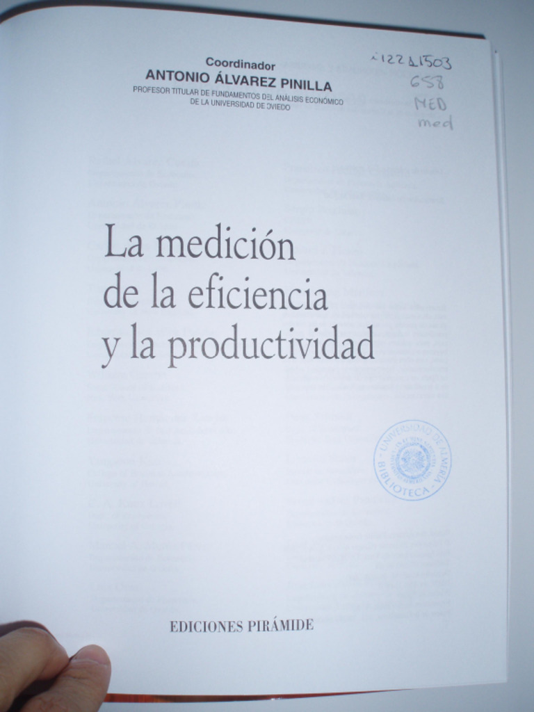 (Economia Y Empresa) Antonio Álvarez Pinilla - La Medicion de La ... (Economia Y Empresa) Antonio Álvarez Pinilla - La Medicion de La ...