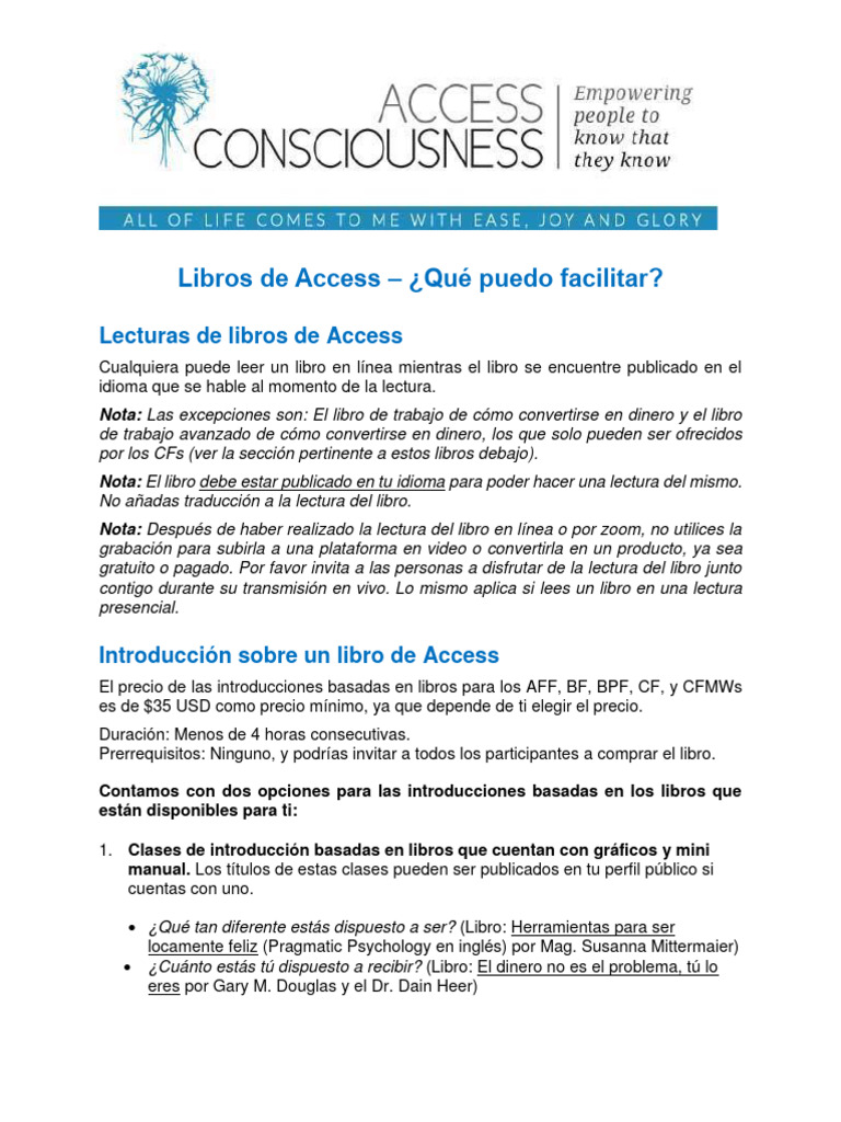 SPANISH - Access Books - What Can I Facilitate - FT | PDF | Crecimiento ...