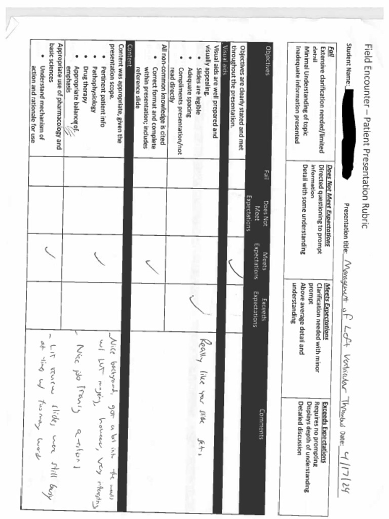 Feedback - Precepting Student Presentation Deidentified | PDF