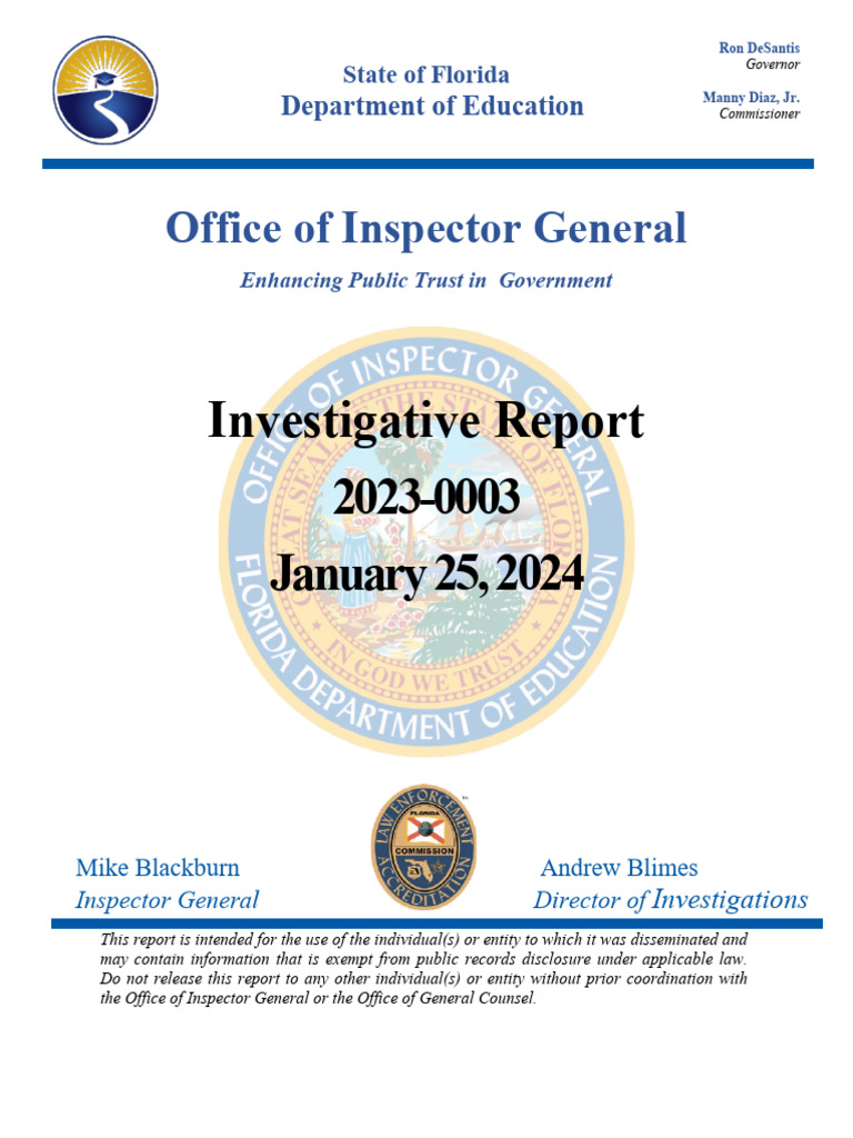 OIG Report | Download Free PDF | Complaint | Audit