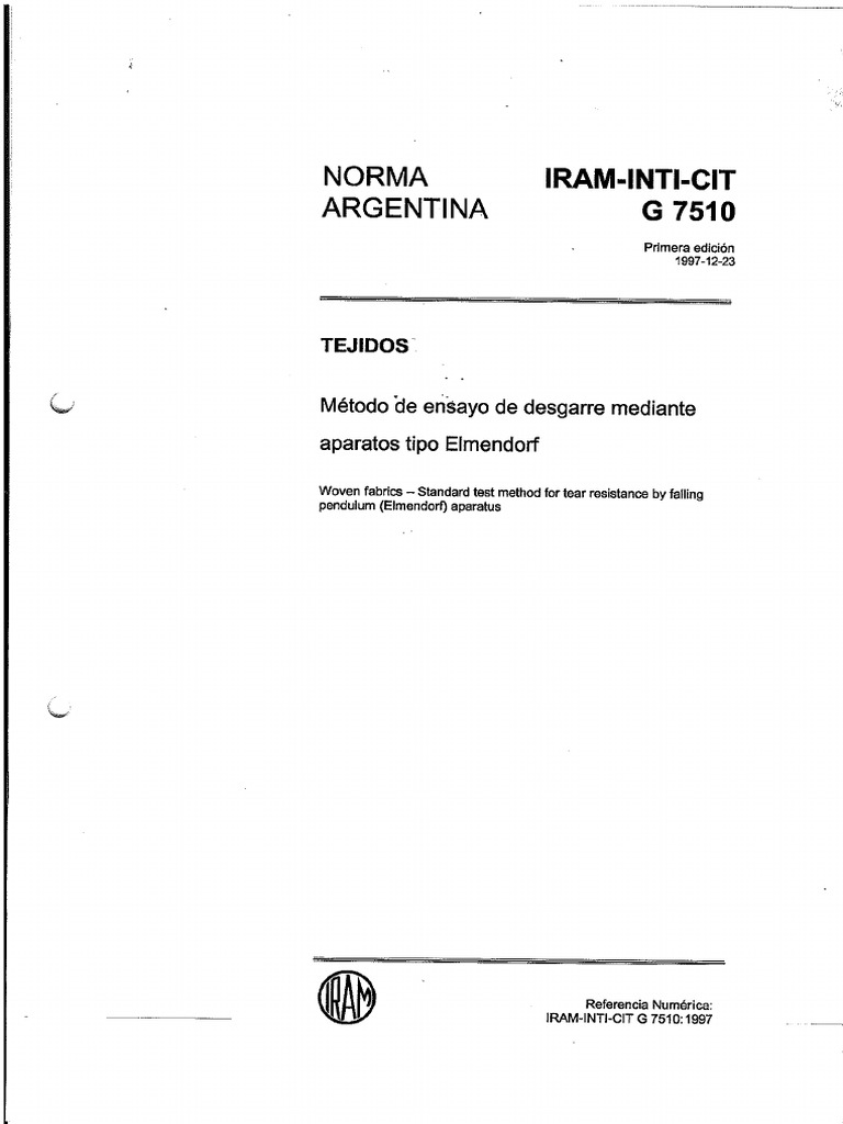 Norma 7510 Desgarre Elmendorf | PDF