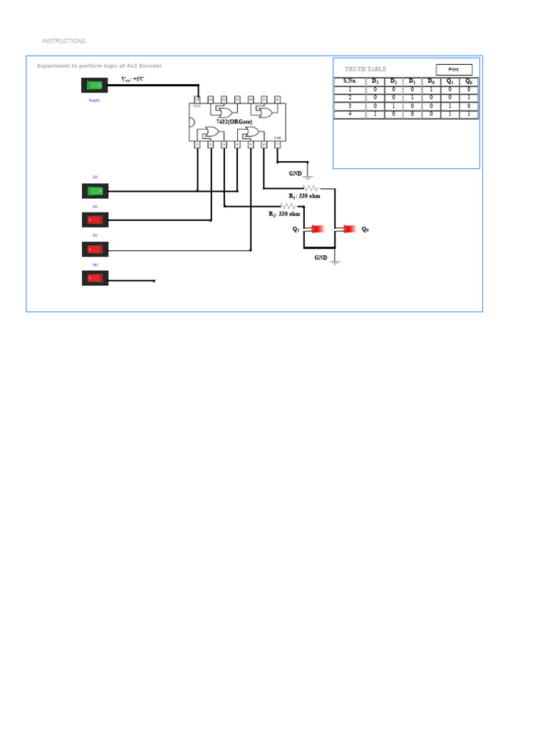 Virtual Labs 4x2 Encoder | PDF