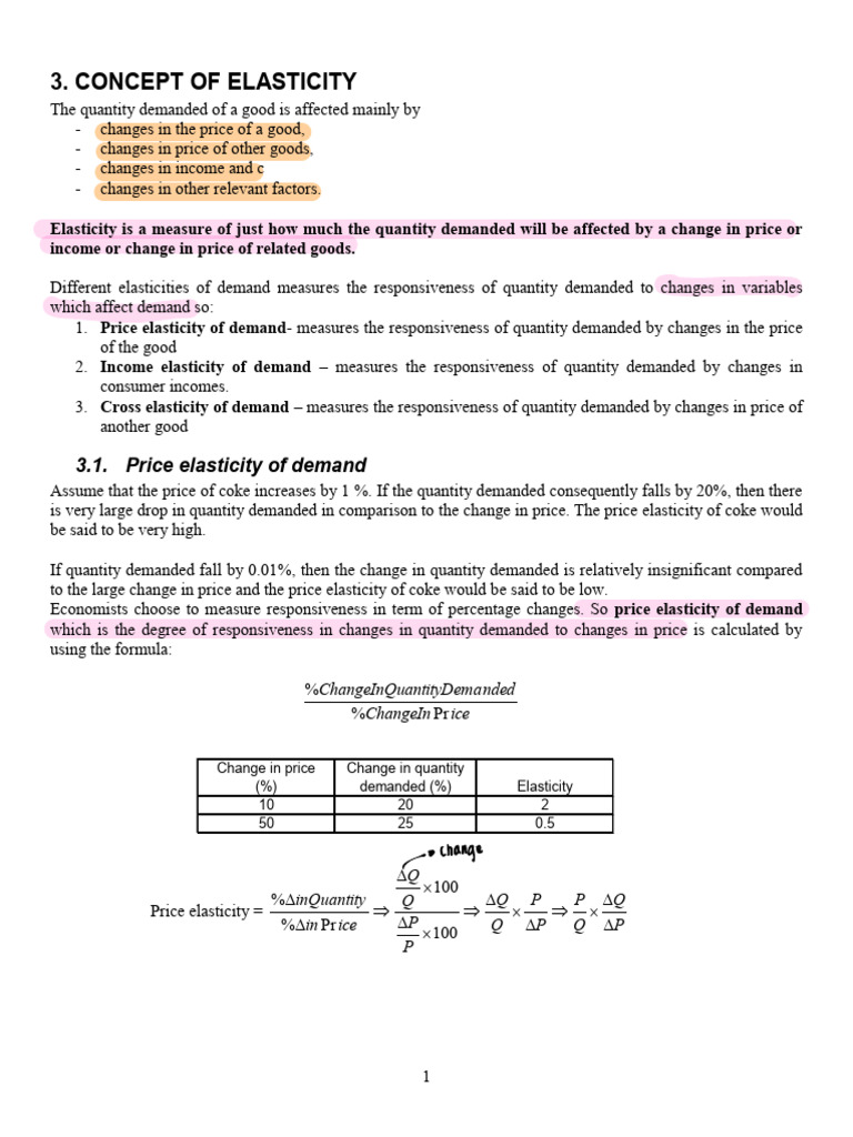 Elasticity - managerial economics | PDF | Elasticity (Economics) | Demand
