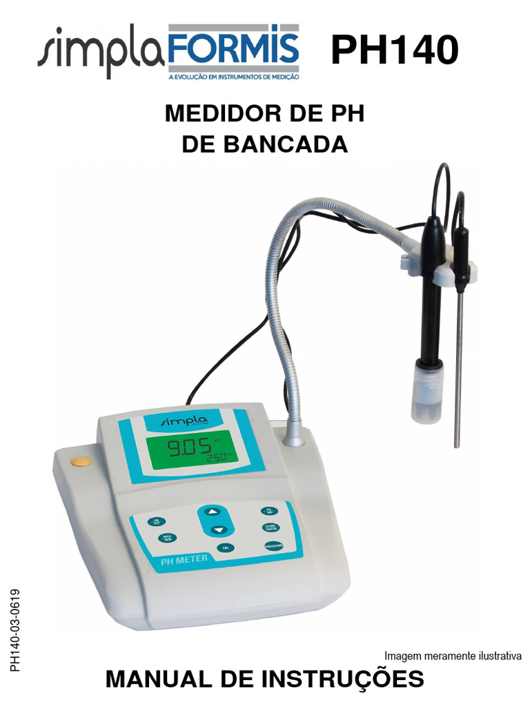 Manual Medidor de PH Simpla PH140 | PDF | Ph | Fahrenheit
