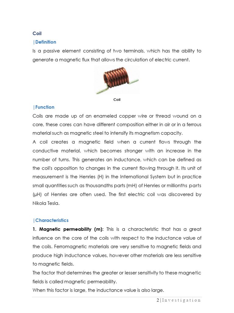 Understanding Coils, Resistance, and Capacitors | PDF | Electrical ...