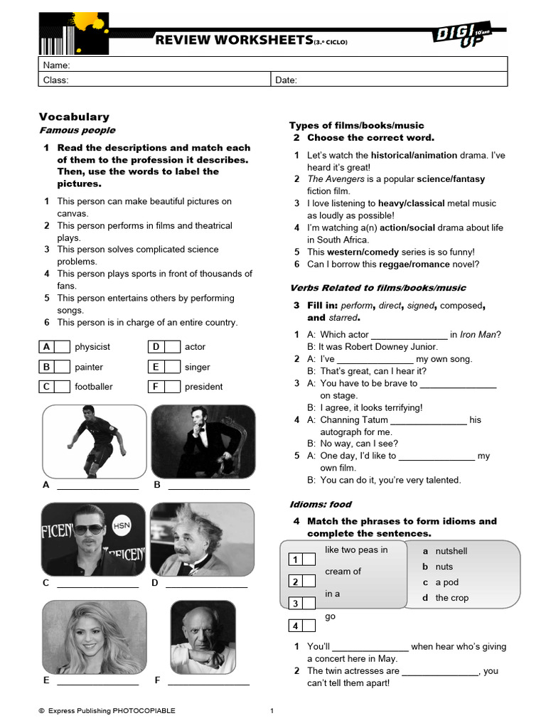 Revision Sheet 5 | PDF | Linguistics | Grammar