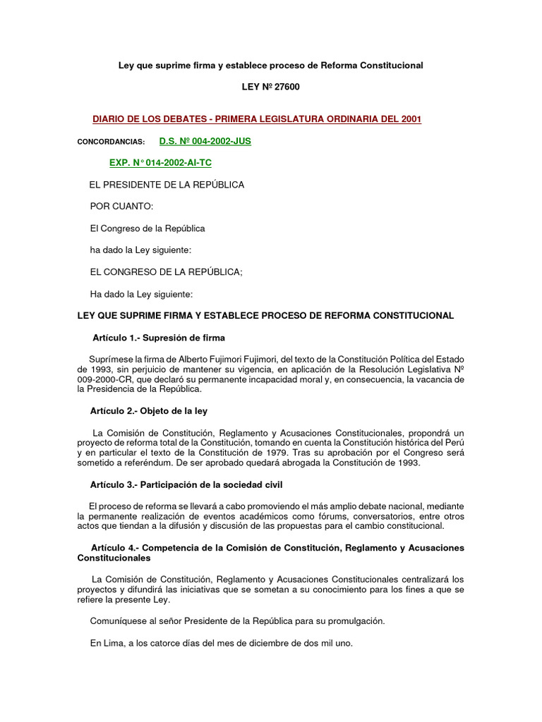 Ley 27600 | PDF | Gobierno | América del Sur