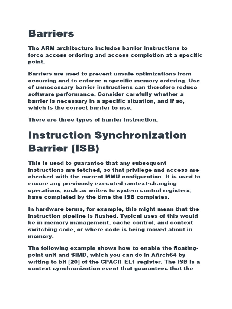 Barriers | PDF | Computer Engineering | Computer Architecture