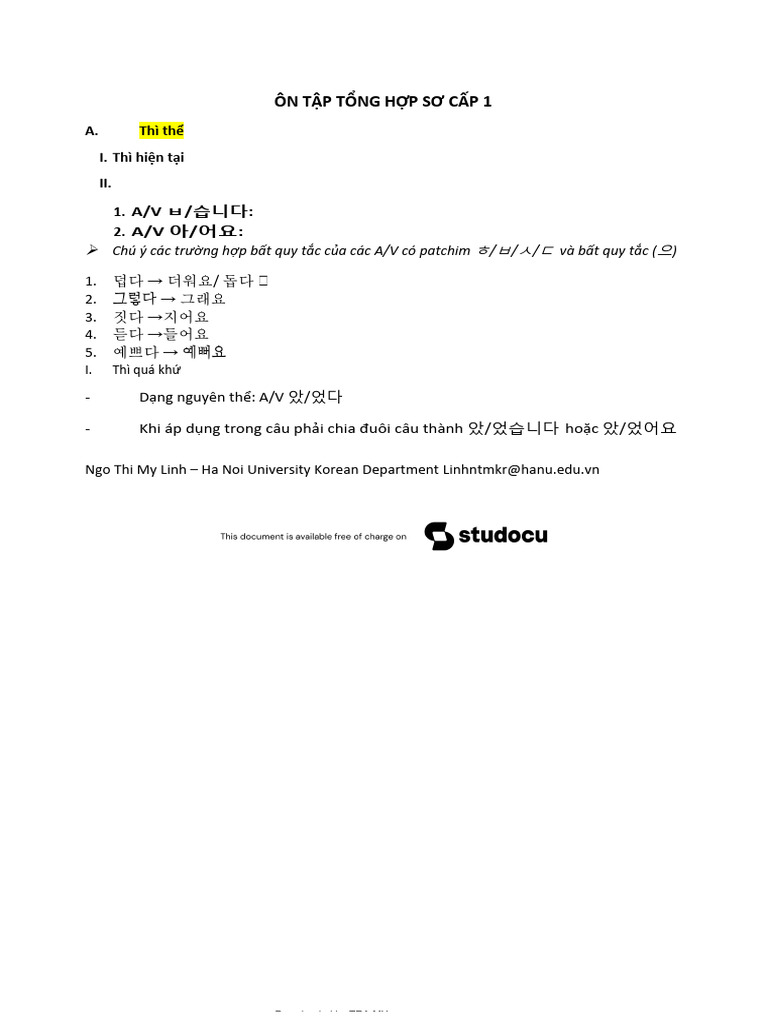 On Tap Tong Hop So Cap 1 | PDF