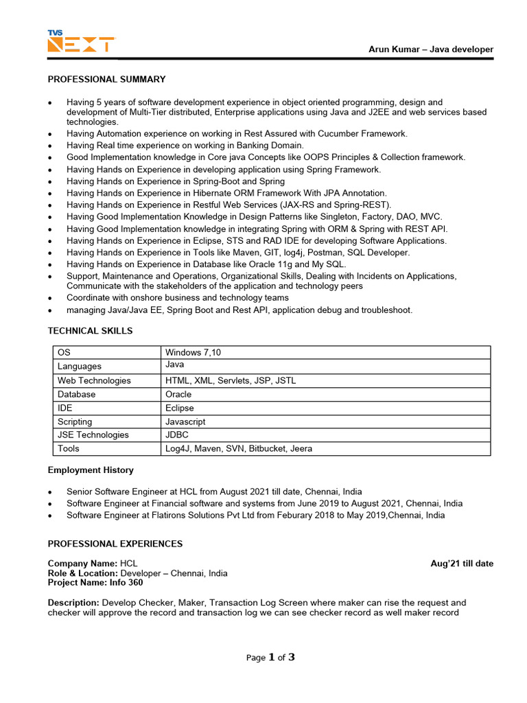 Arun Kumar Java Dev Pdf Spring Framework Java Programming Language 