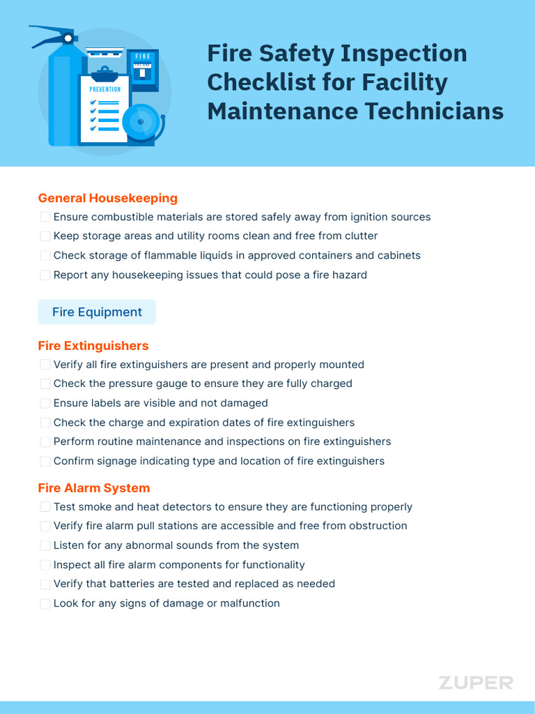 Checklist Fire safety | PDF | Fire Safety | Fire Sprinkler System