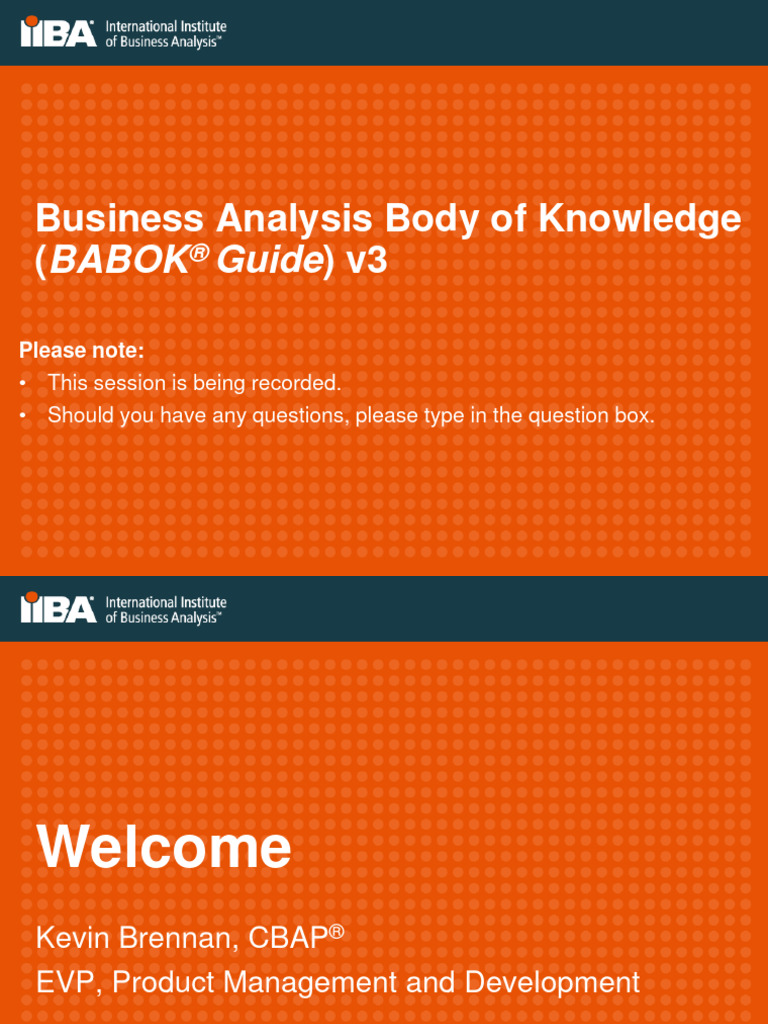 Business Analysis Body of Knowledge Babok Guide v3 PDF Free | PDF ...
