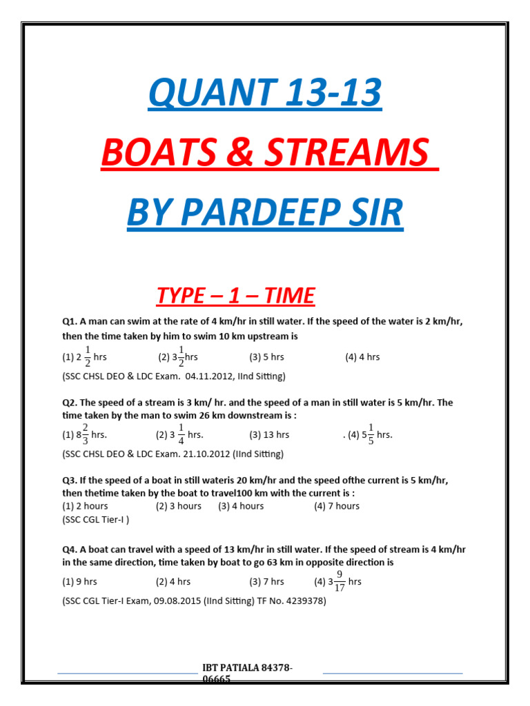 Boats & Streams 13 - 13 by Pardeep Sir | PDF | Speed | River