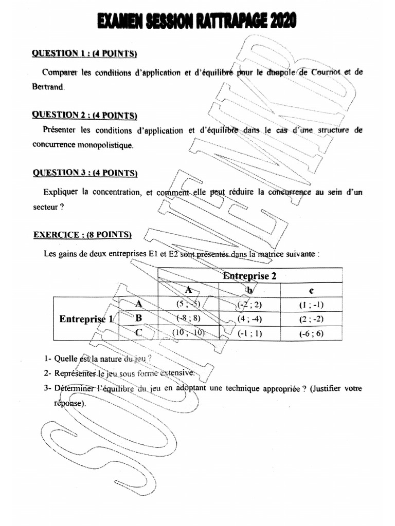 Examens Eco Ind | PDF