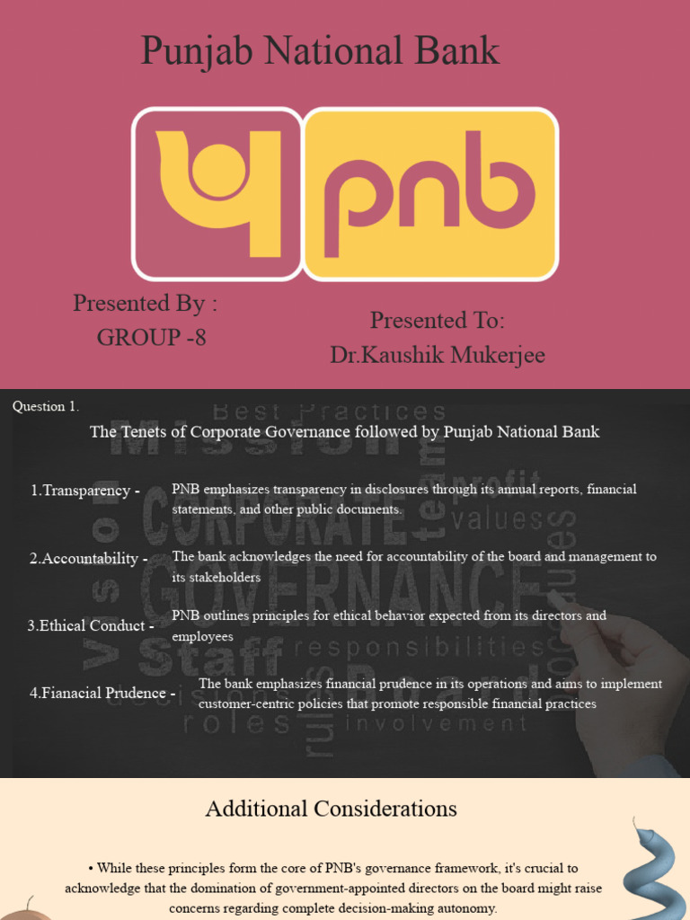 PNB Corporate Governance Overview | PDF | Internal Control | Governance