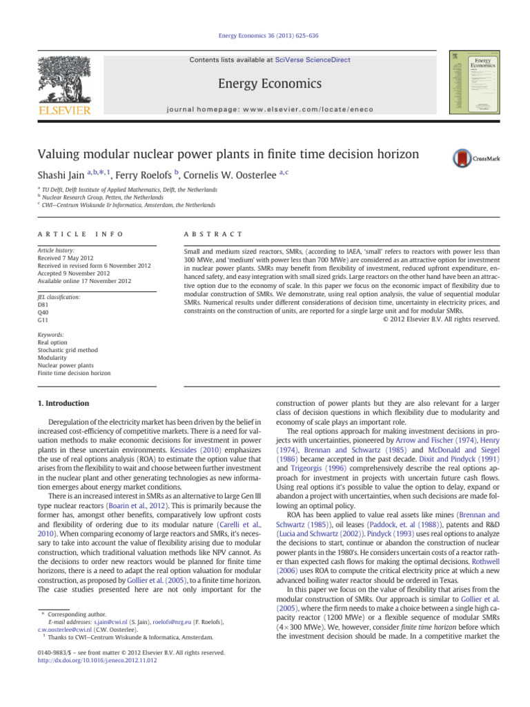 Valuing Modular Power Plants | PDF | Option (Finance) | Dynamic Programming