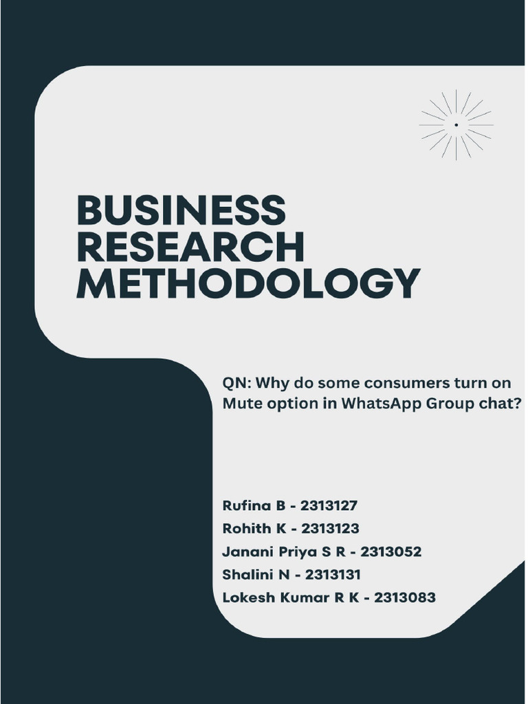 BRM REPORT GROUP 12 | PDF | Survey Methodology | Qualitative Research