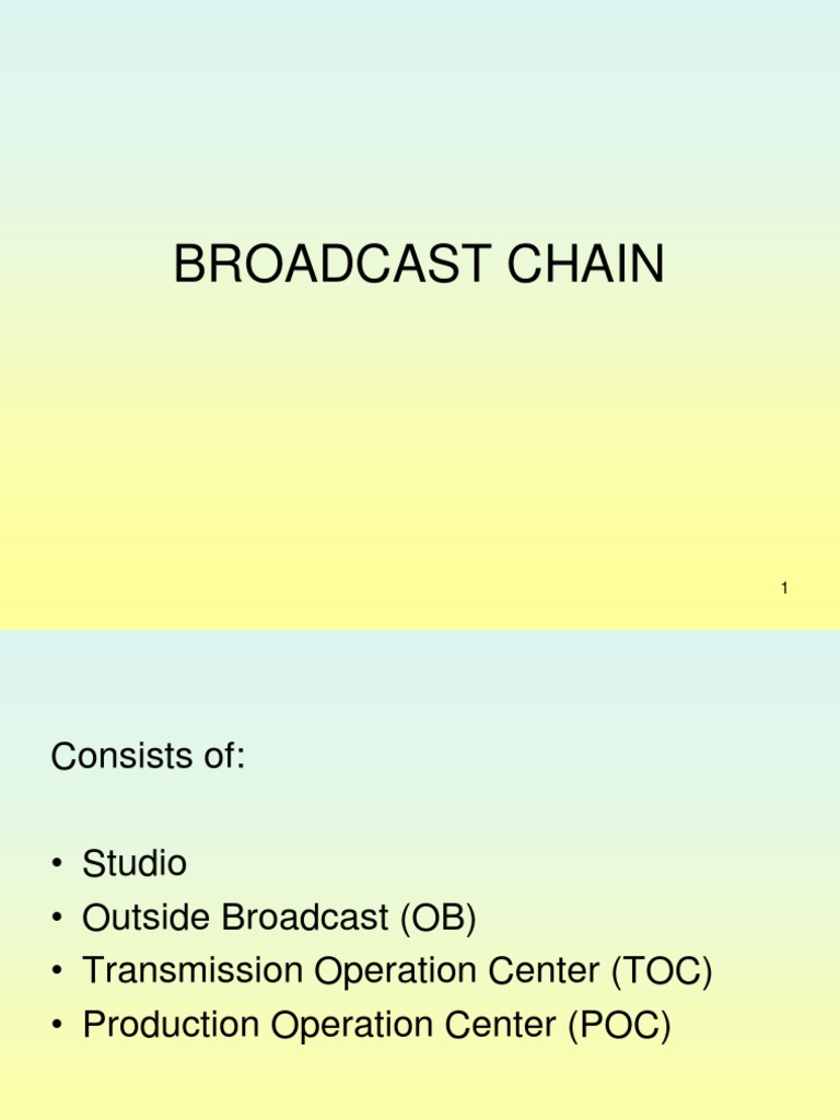 TV Broadcast Chain Overview | PDF | Transmitter | Amplifier