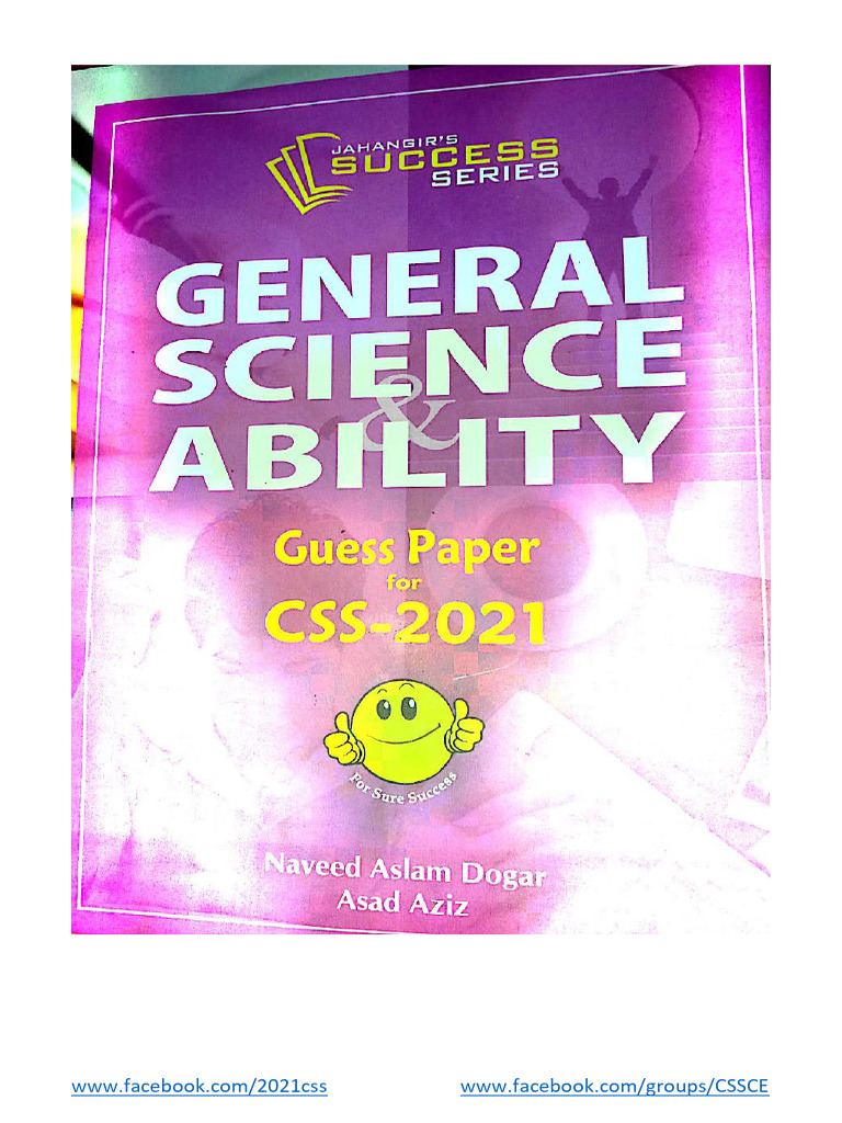 General Science & Ability Guess Paper CSS-2021 | PDF