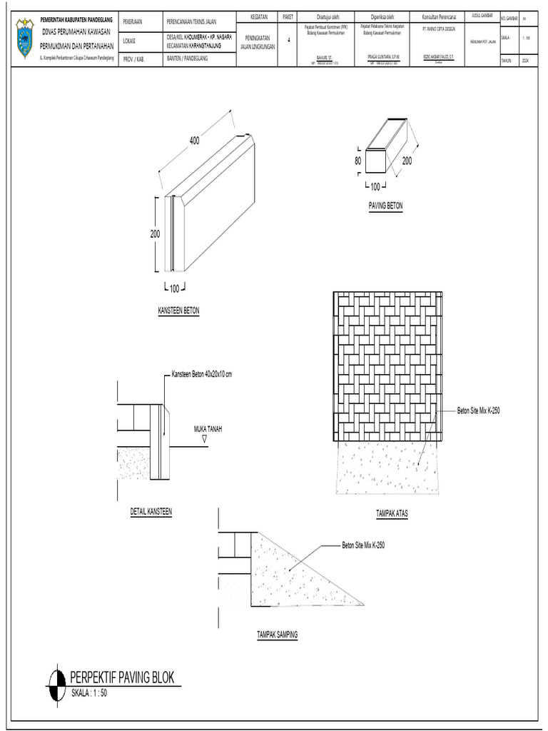 Perpektif Paving Blok: Dinas Perumahan Kawasan Permukiman Dan ...
