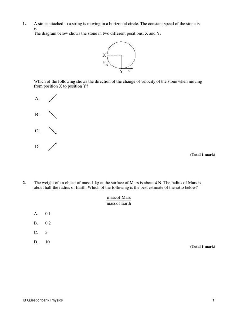 Circular Motion and Gravitation Worksheet | PDF | Mass | Force