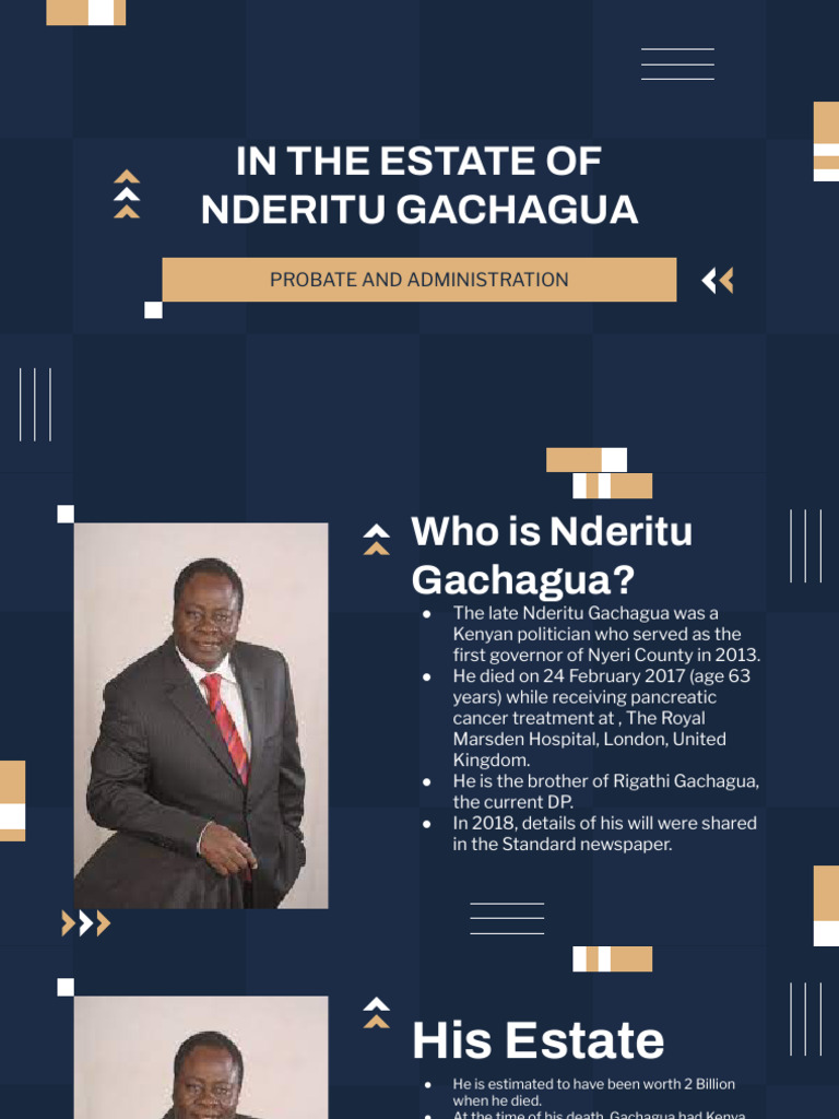 Nderitu Gachagua's Estate Distribution | PDF | Private Law