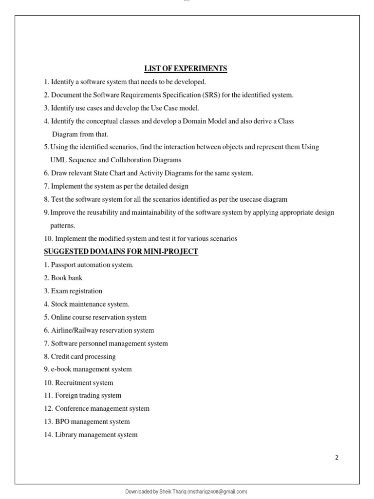 Oose Lab | PDF | Use Case | Unified Modeling Language Oose Lab | PDF | Use Case | Unified Modeling Language