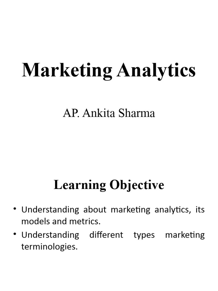 Marketing Analytics Unit 1 | PDF | Analytics | Market Segmentation