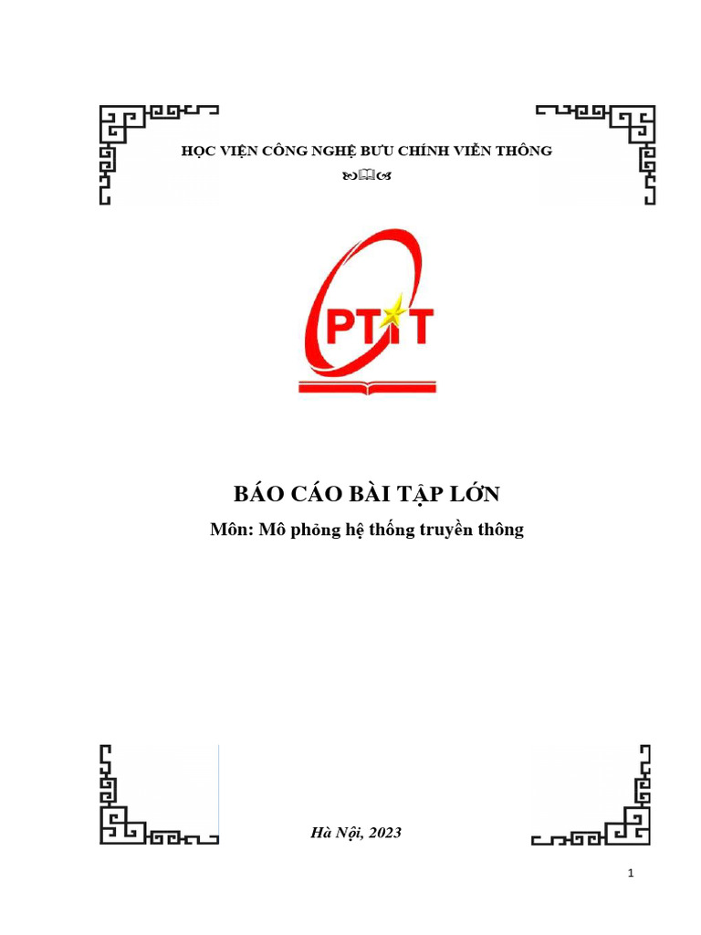 (123doc) - Bai-Tap-Lon-Mo-Mo-Phong-He-Thong-Truyen-Thong-Ptit | PDF
