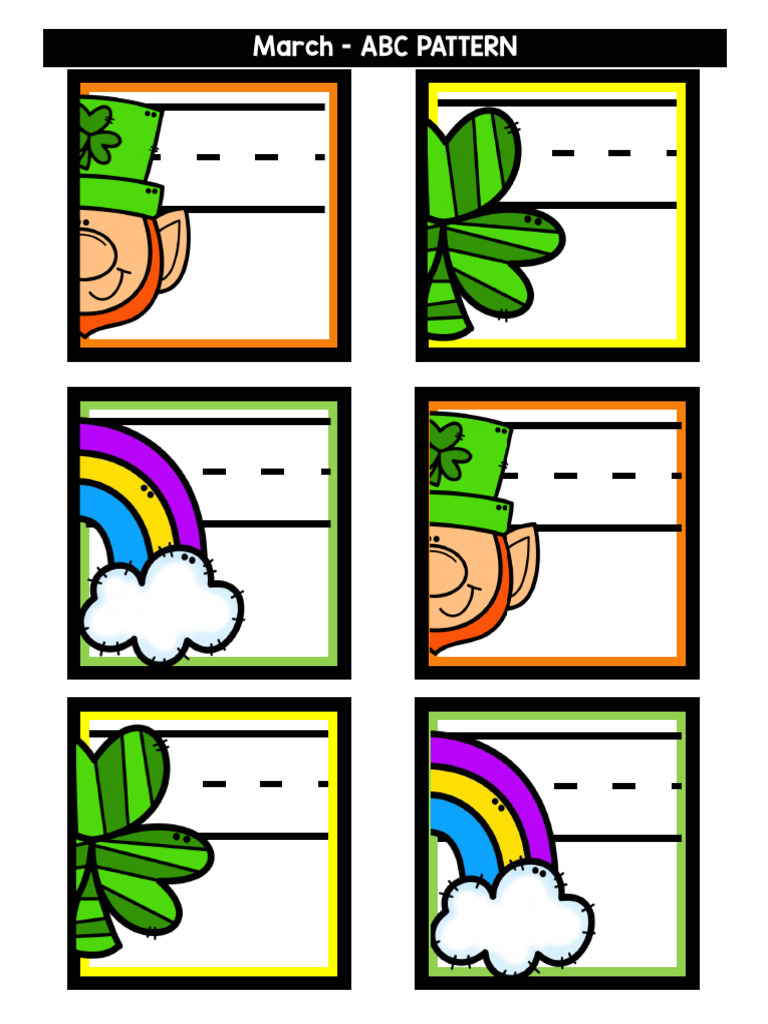 March Calendar Pieces | PDF