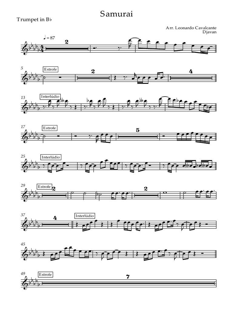 Samurai - Trumpet in BB | PDF