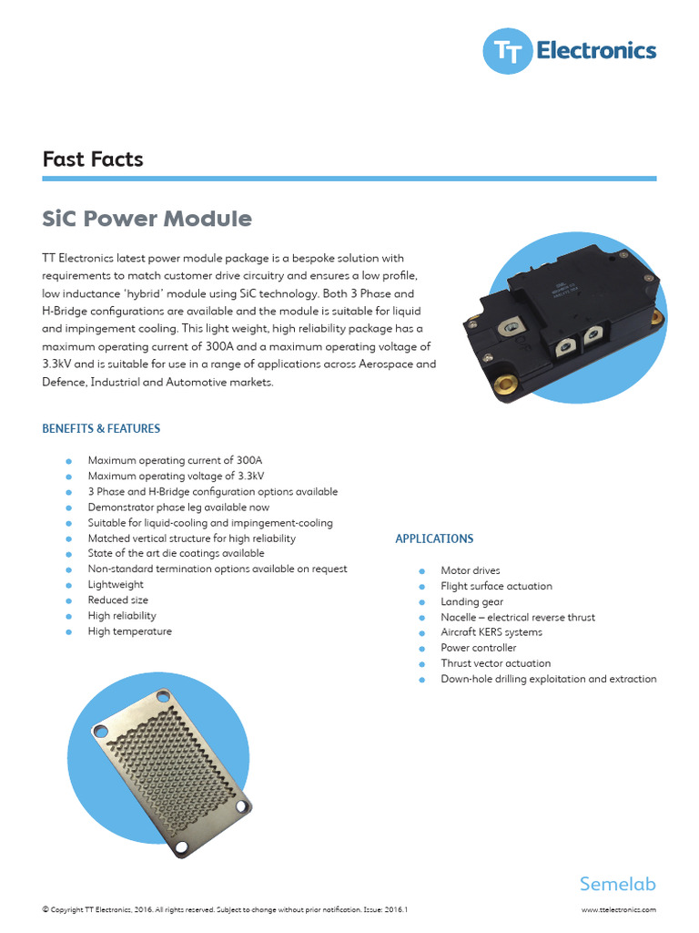 SiC Power Module FF | PDF | Manufactured Goods | Electricity