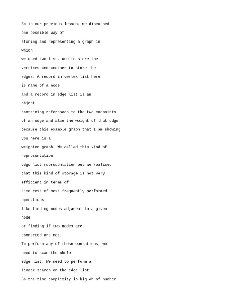 Graph Representation Part 02 - Adjacency Matrix - English | PDF | Vertex (Graph Theory ...