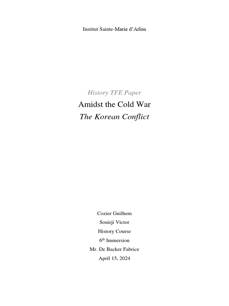 History TFA (2)2 | PDF | Korean War | World Politics