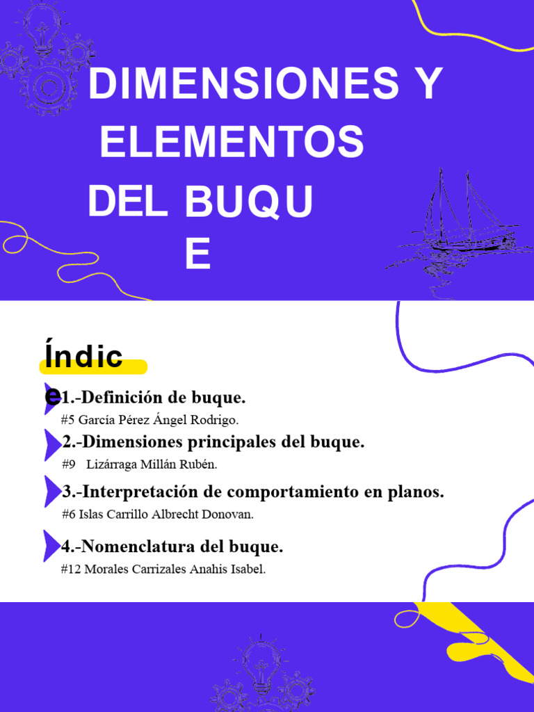 Expo Dimensiones y Elementos Del Buque | PDF | Buques | Construcción naval