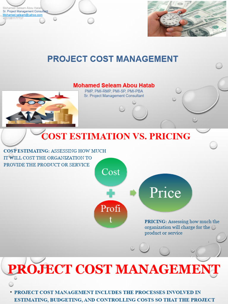 Project Cost Management Overview | PDF | Net Present Value | Depreciation