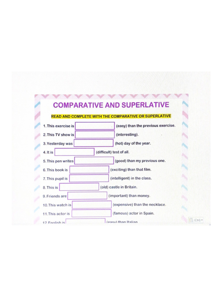 Comparative and Superlative | PDF