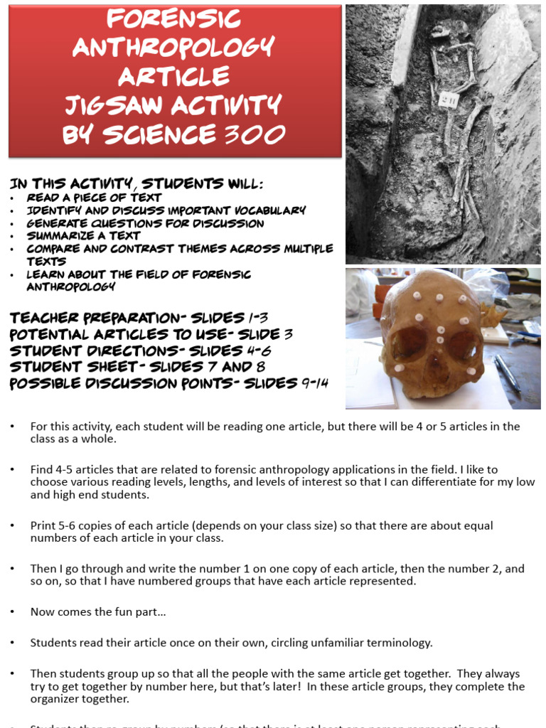 Forensic Anthropology Jigsaw Activity | PDF | Burial