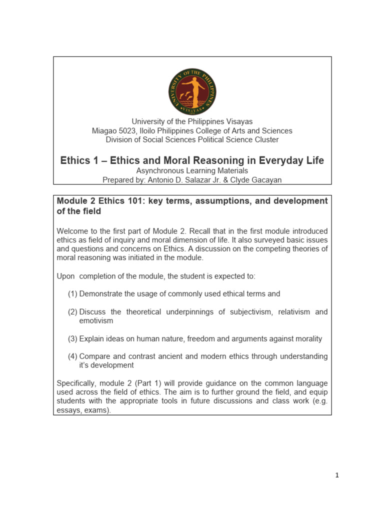 2 - Module 2 f2f | PDF | Human Nature | Integrity
