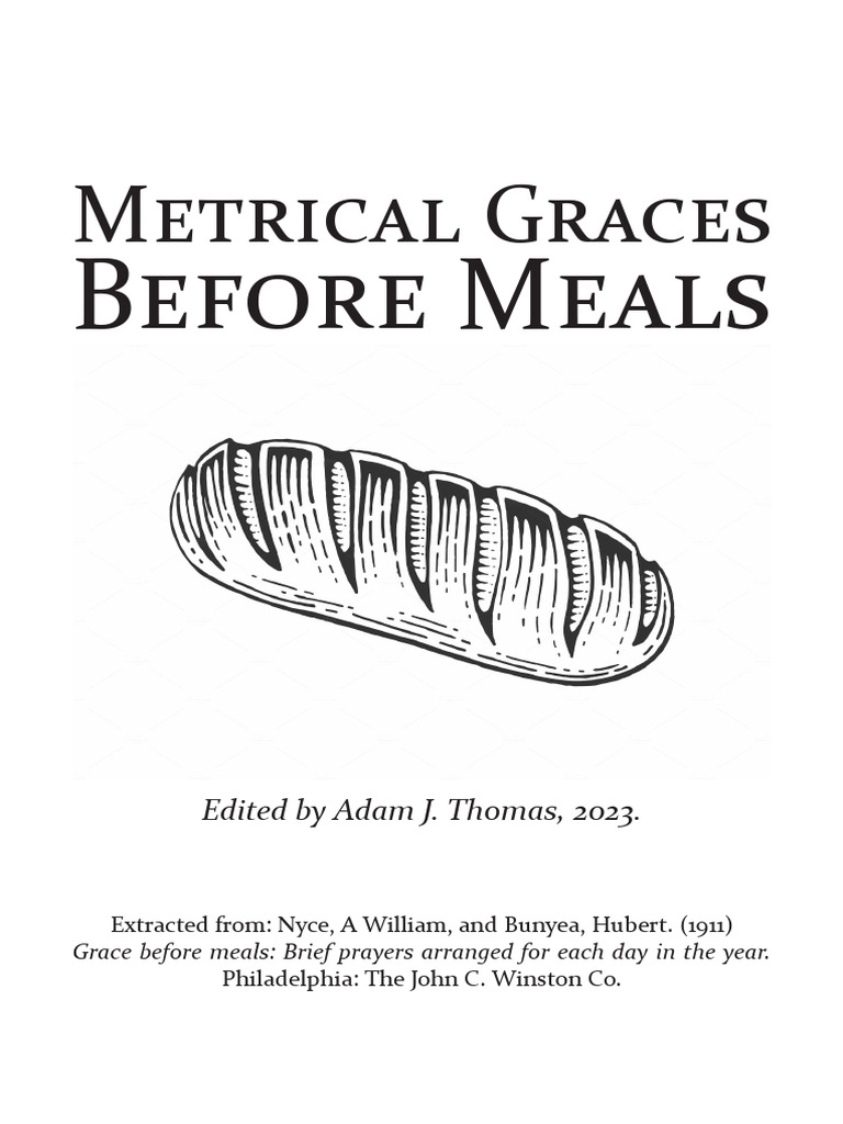 2023-12-29 - Metrical Graces Before Meals V2 | PDF