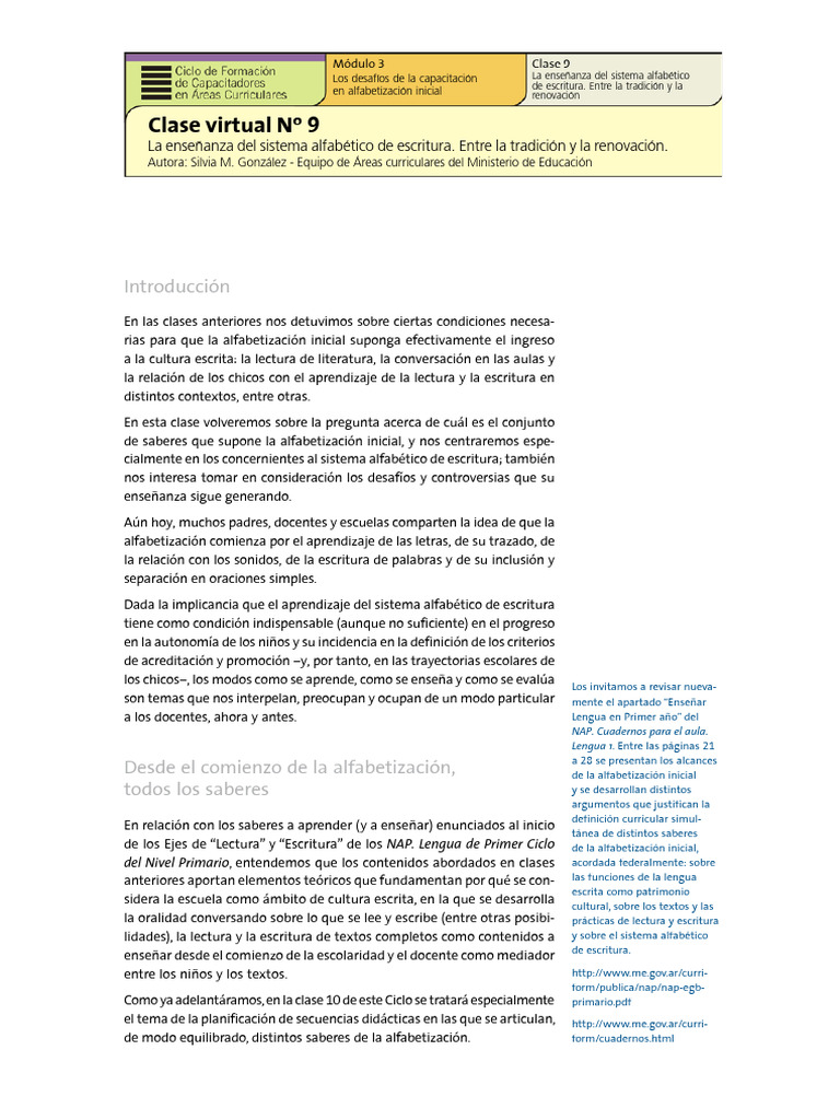 Lengua Clase 9 Modulo 3 | PDF | Enseñando | Literatura
