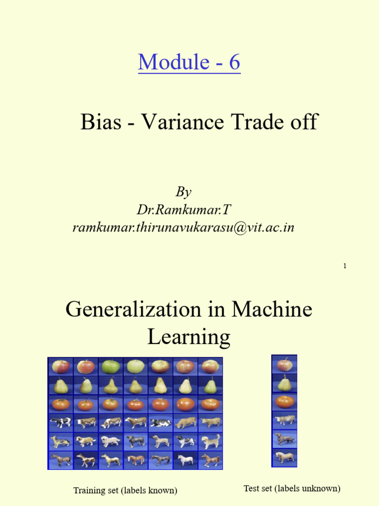 Bias-Variance Tradeoff in ML Models | PDF | Cross Validation ...