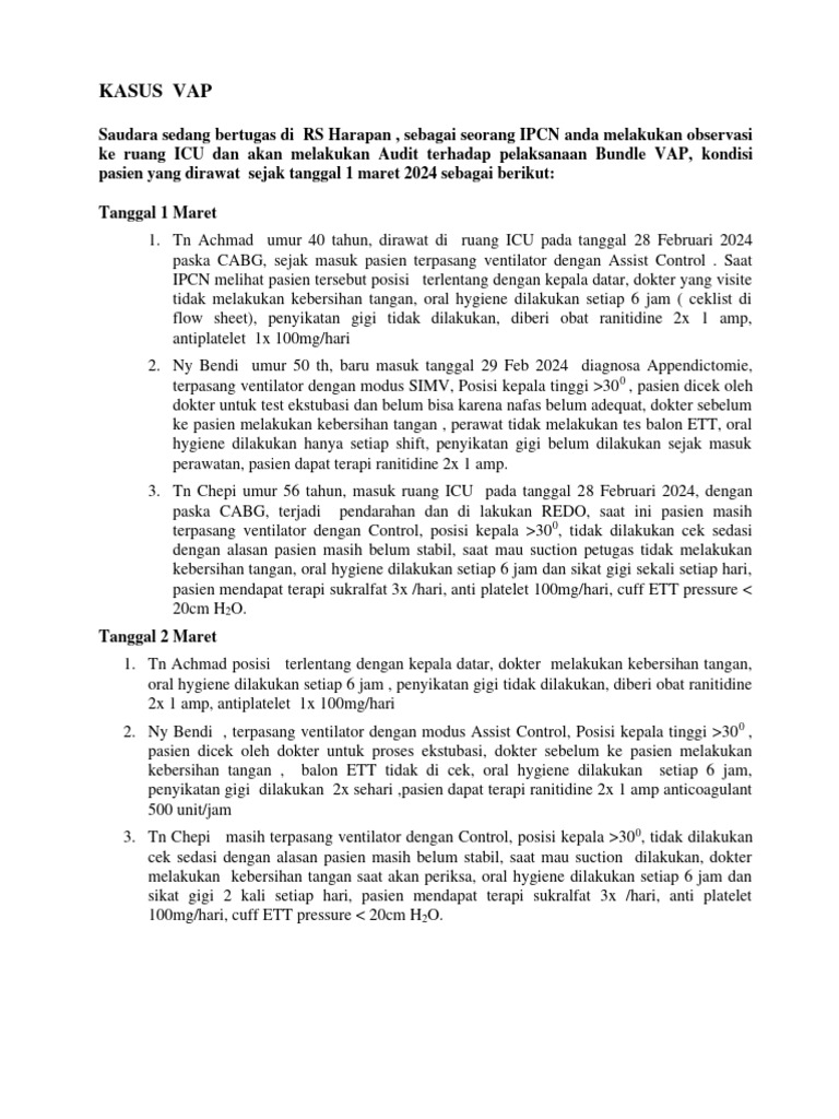 KASUS VAP DAN IAD BUNDLES | PDF