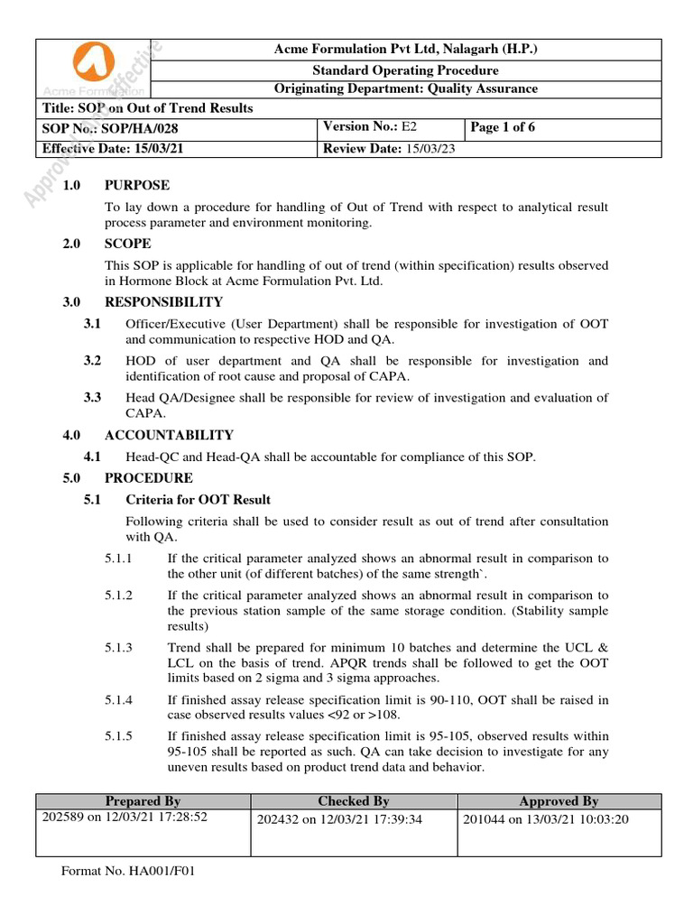Quality Assurance SOP Guide | PDF | Quality Assurance | Assay