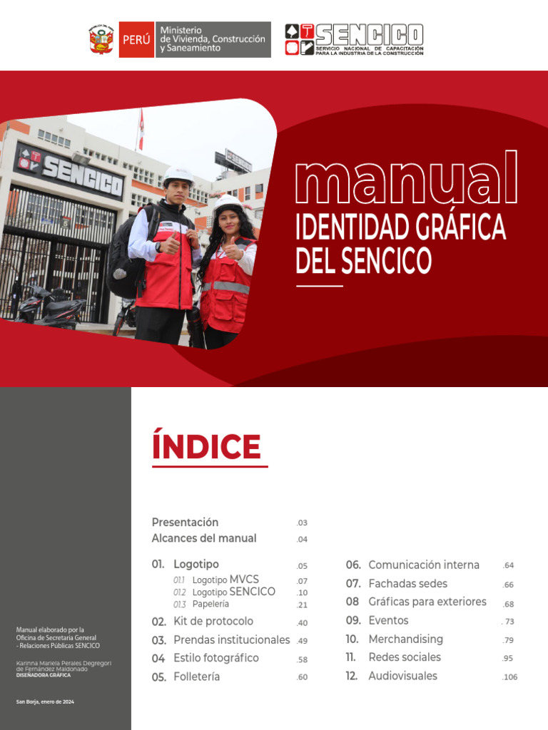 MANUAL VISUAL SENCICO Parte 1 | PDF | Tipografía | Color