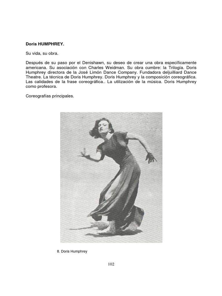 Vida y obra de Doris Humphrey | PDF | Bailes | Las artes escénicas