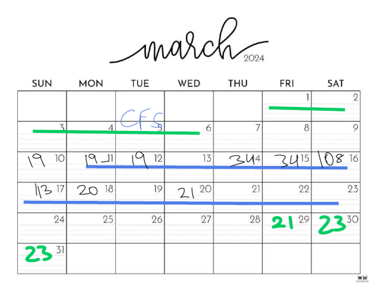 Printable March 2024 Calendar Style 51 1024x791 | PDF