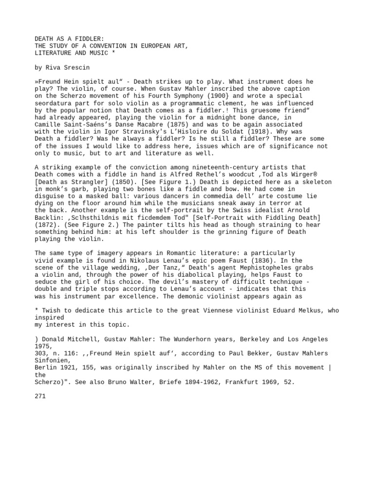 Death As A Fiddler The Study of A Conve | PDF