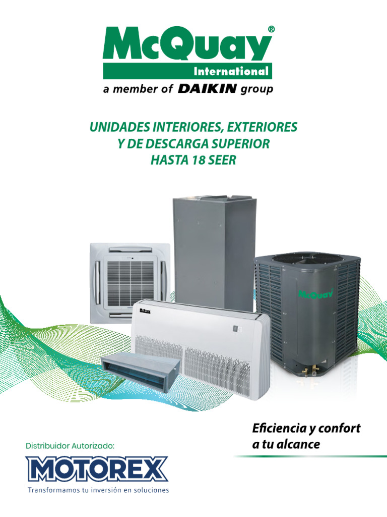 Catálogo de Aire Acondicionado McQuay | PDF | Refrigerante | Placa de ...