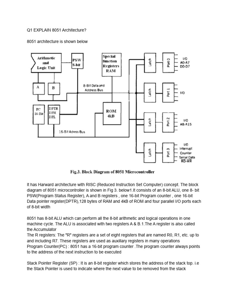 Important Questions 8051 | PDF | Computer Engineering | Digital Electronics